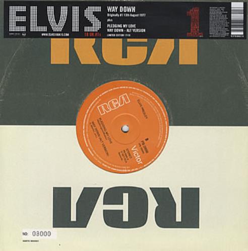 Elvis Presley Way Down [Numbered] UK 10" vinyl single (10 inch record ...